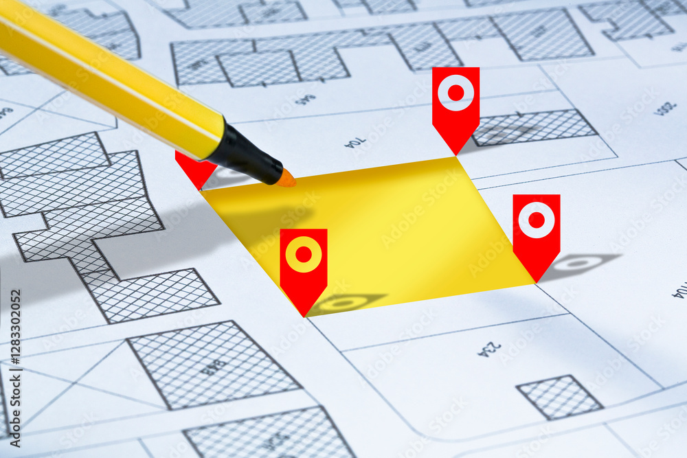LAND PLOT MANAGEMENT - BUILDING PERMIT CONCEPT with fictional General ...
