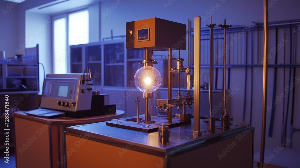 An experiment setup showing the separation of protons in a magnetic ...