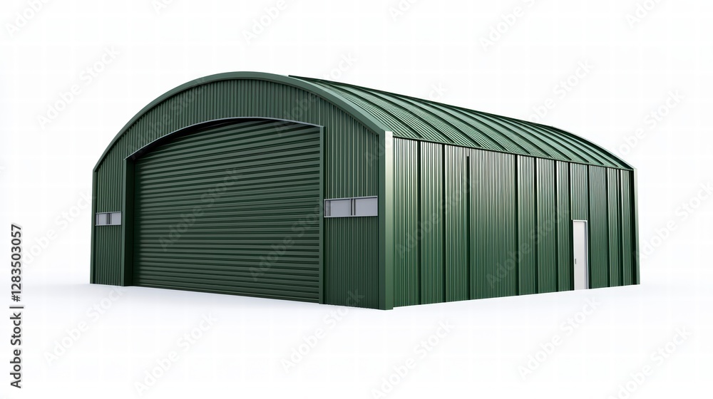 Warehouse Structure: A modern industrial warehouse features a sleek ...