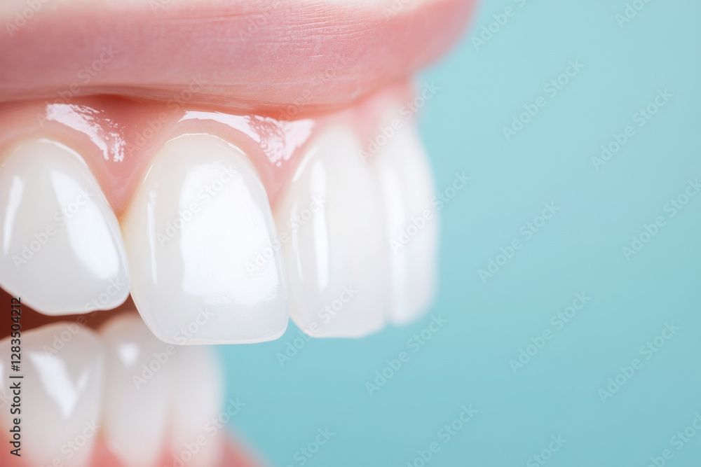 Dental problem, Close-up image of swollen red gums, indicating ...