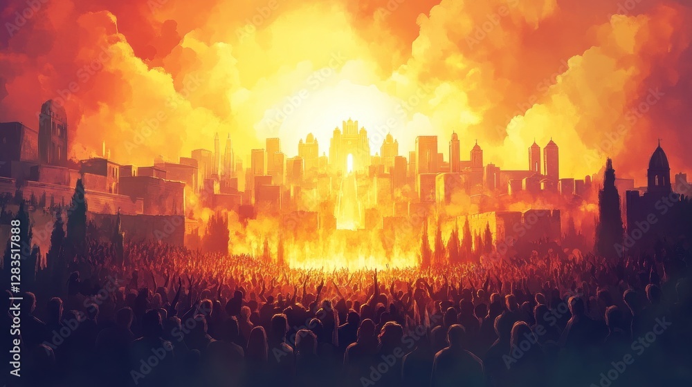 Illustration revelation of Jesus Christ, new testament, religion of ...