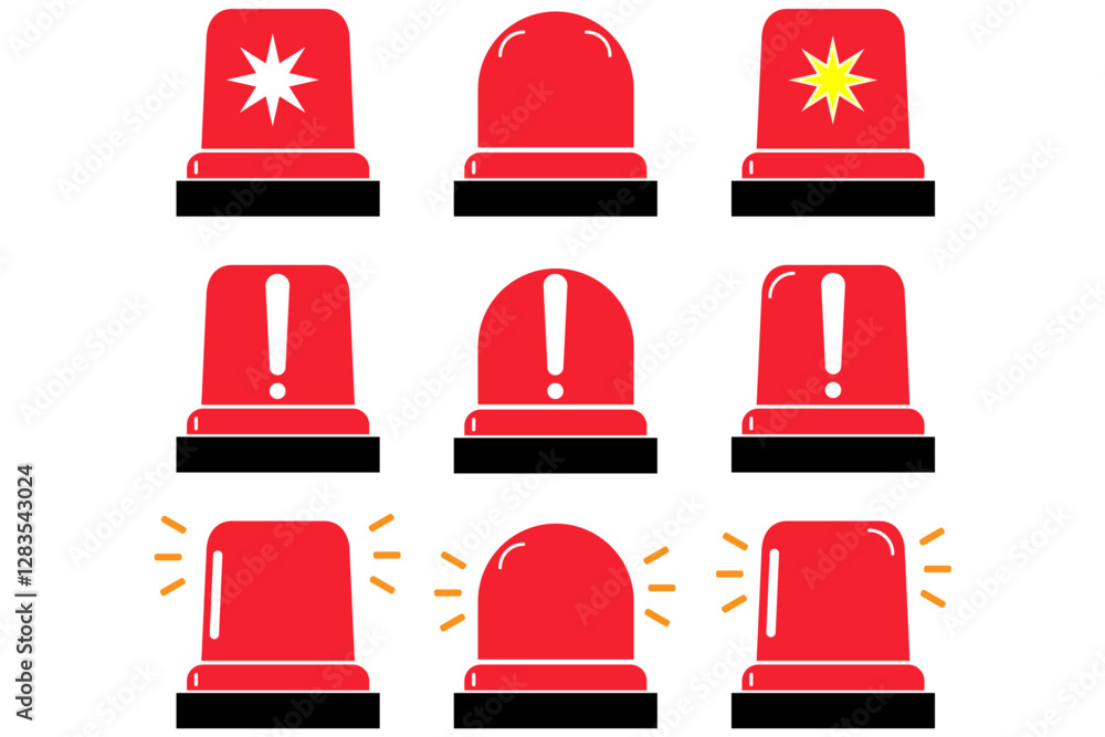 emergency siren flashlight set for ambulance, police and alarms with ...