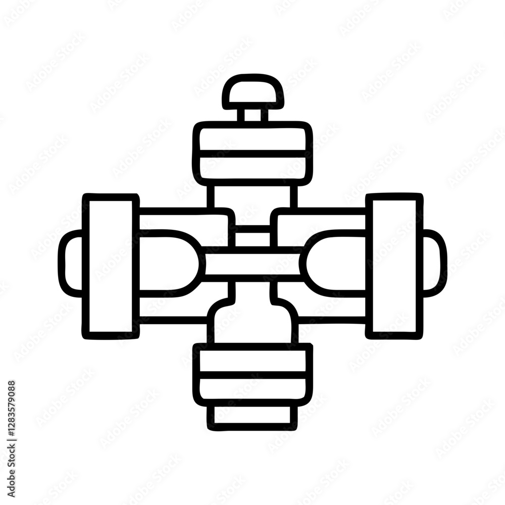 blowout preventer bop icon, blowout preventer bop line art - simple ...