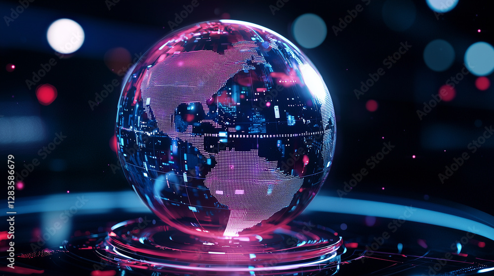 Blending Digital and Physical Worlds in Unifying Imagery Stock Photo ...