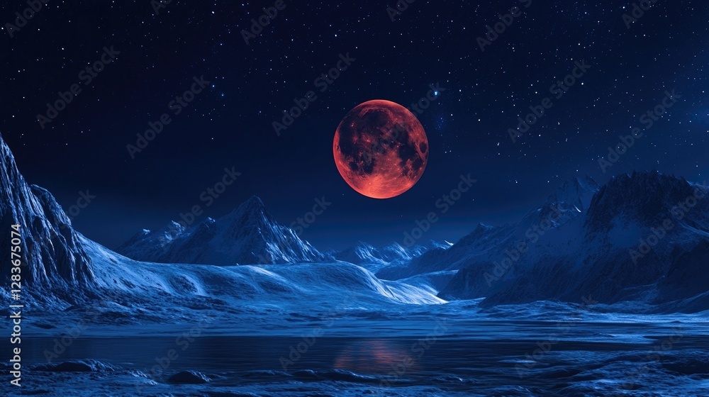 Red moon background by night: The moon turned red during total lunar ...