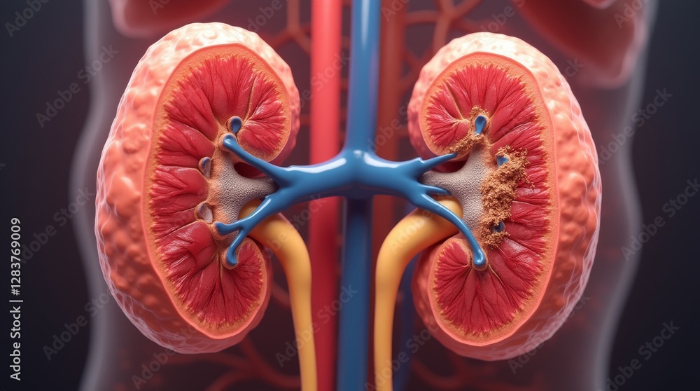 Kidneys Severely Affected Damaged by Diabetes, glomerulonephritis ...
