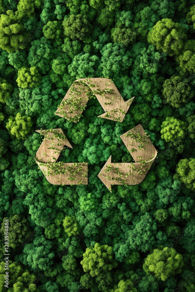 Ecosystem Restoration, environment day concept 3d tree background ...