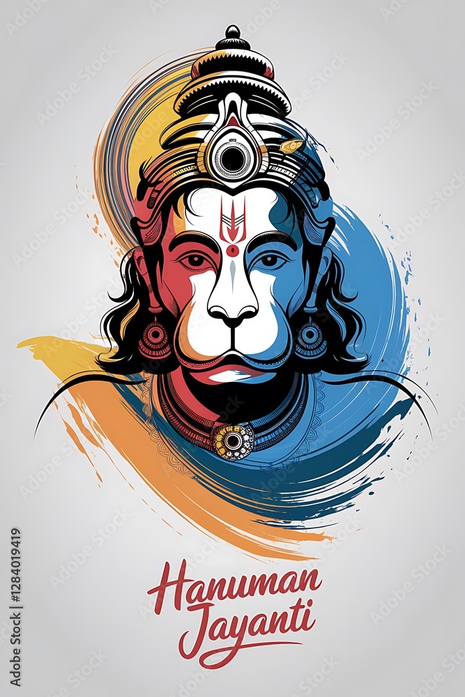 Ilustracja bez tantiem: Happy Hanuman Jayanti, Hanuman Jayanti, Hanuman ...