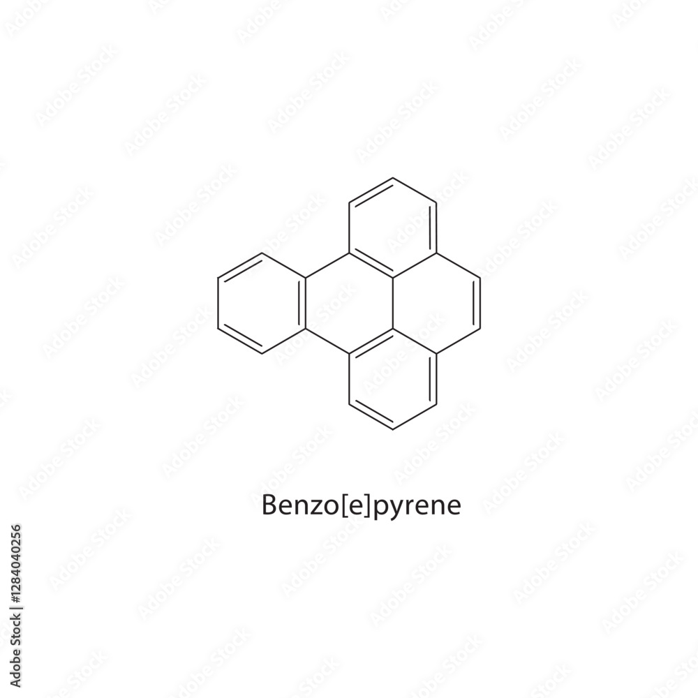 Benzo[e]pyrene skeletal structure.Polycyclic Aromatic Hydrocarbon ...