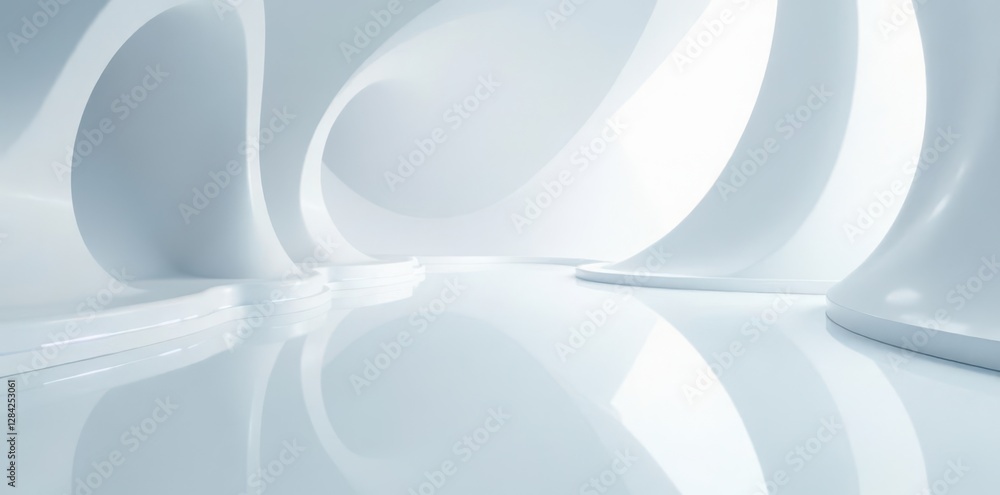 Sleek white futuristic surface, subtle gradients, high-tech feel, shine ...