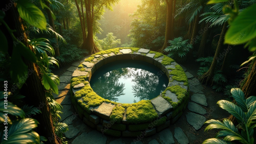 Water collection system, Bird's-eye view of an ancient stone water ...