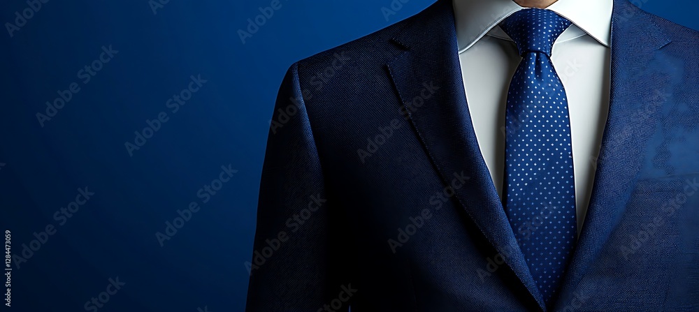 Elegant Suit Display on a Royal Blue Background for a Stylish and ...
