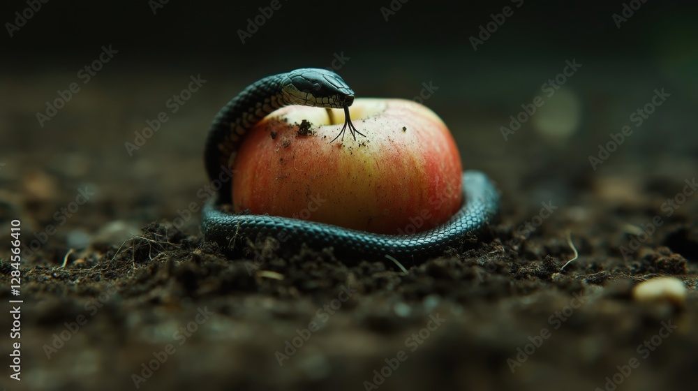 Bible story: An apple from the Tree of Knowledge in the Garden of Eden ...