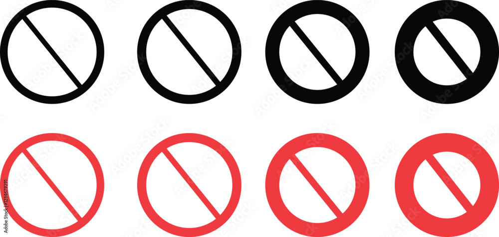 50 percent discount Red STOP sign isolated Prohibition and permitted ...