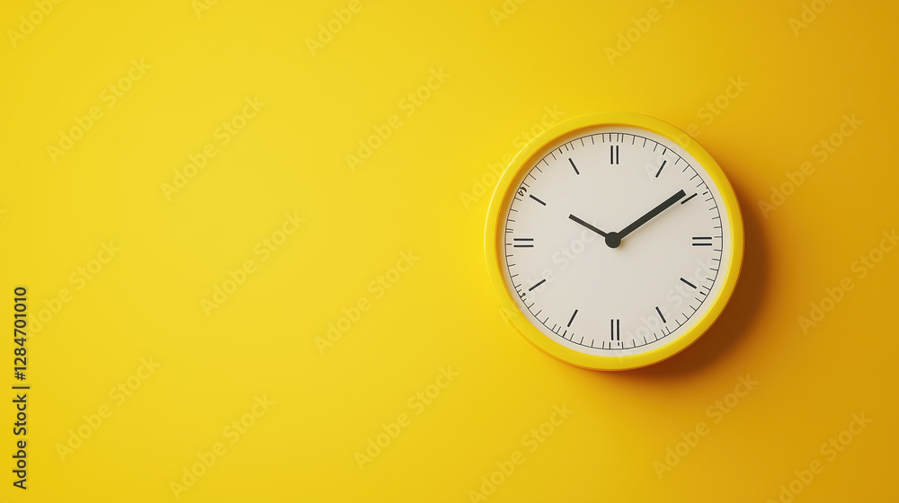 Bright Yellow Background Featuring an Attendance Time Card with ...