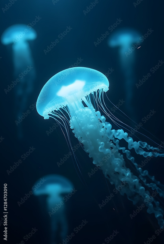 Foto de Stock Mysterious and Rare Deep-Sea Creatures, Including ...