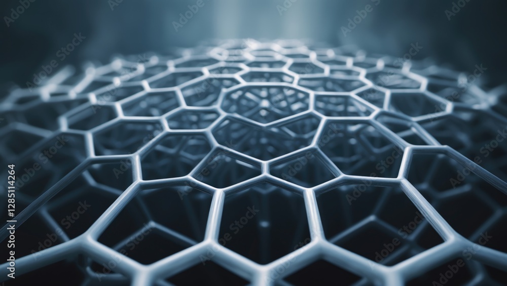 depiction of carbon nanotube structure, abstract representation of ...