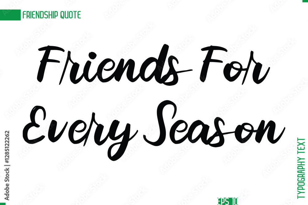 Friendship Caption In Calligraphy Cursive Text for T-shirt Cards ...