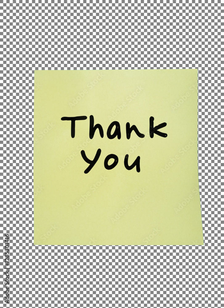 Expressing Gratitude with Handwritten Thank You Note on transparent ...