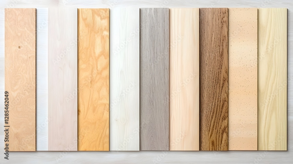 A detailed side by side comparison of various plywood panels showcasing ...
