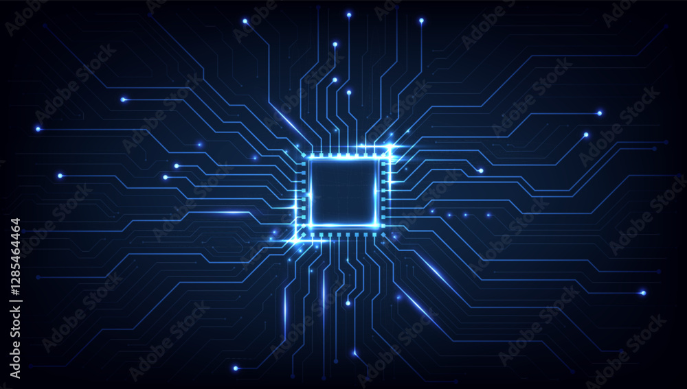 Circuit board. Technology background. Central Computer Processors CPU ...