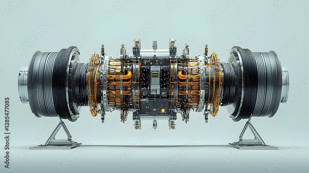 Detailed Cross Section Diagram Of A Transformer Showcasing The Intricate Design Of The Primary