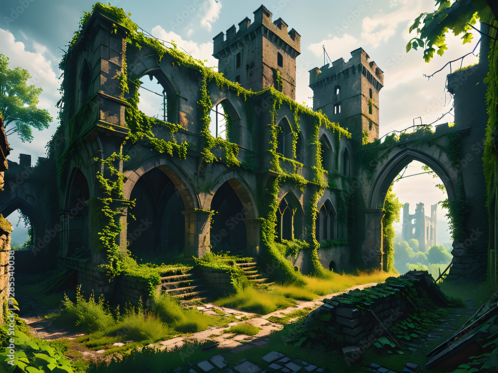 Apostrophe: A Post-Apocalyptic Medieval German Stronghold Stock Photo ...