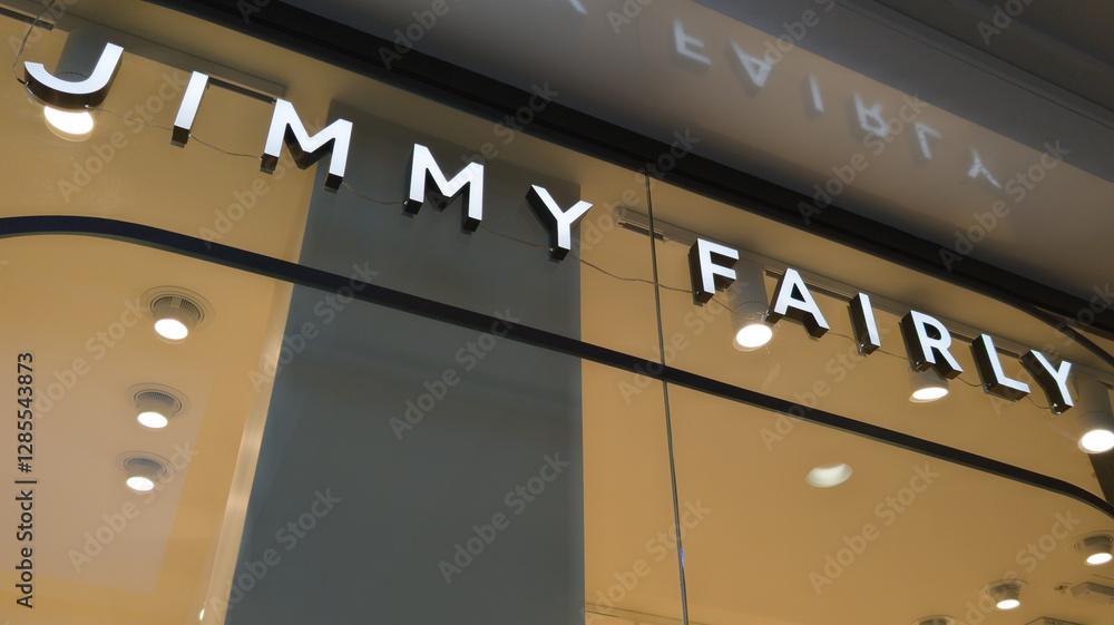 jimmy fairly brand text facade store signage optical and logo sign ...