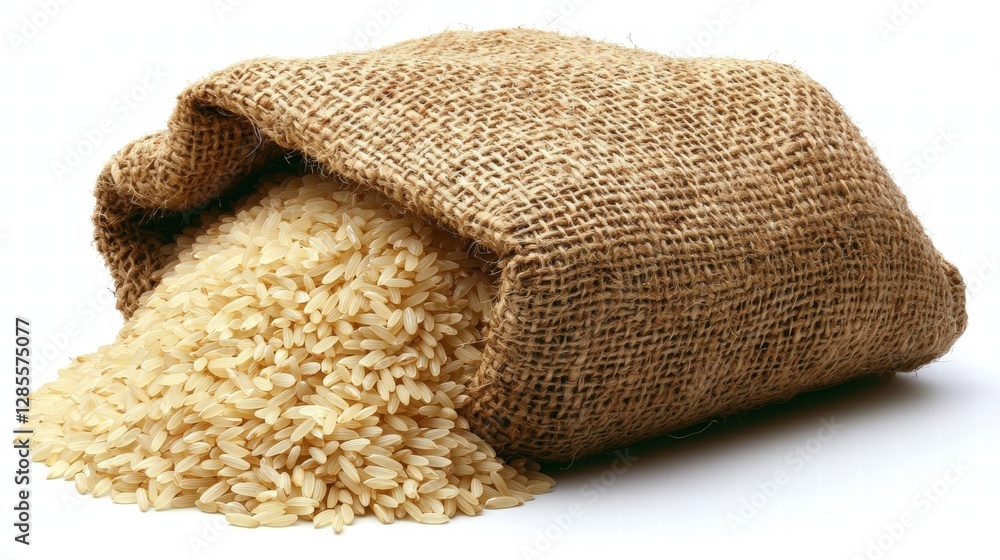 Another large sack of rice positioned to highlight its size and ...