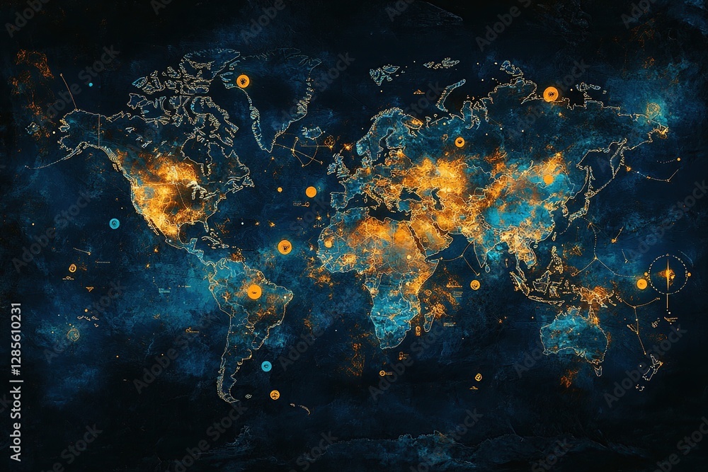 Global Illumination: A Stunning World Map Visualization of Night Lights ...