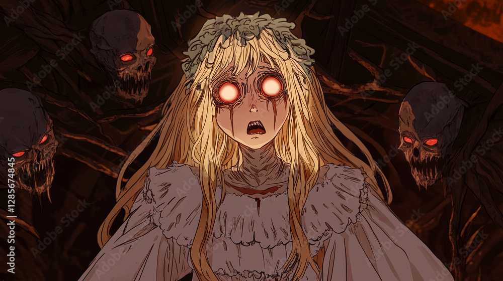 Scary horrifying huldra – mysterious norse mythological creature Stock ...