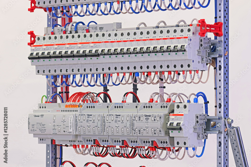 Zennio automation module with KNX data bus control. It is installed on ...