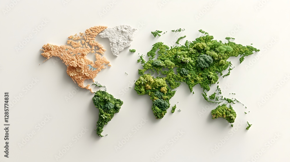 Comprehensive infographic map showcasing the global distribution and ...