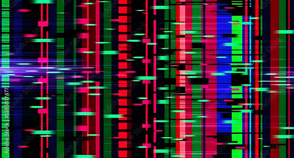 Glitch pixelated distortion background. Digital error effect with ...