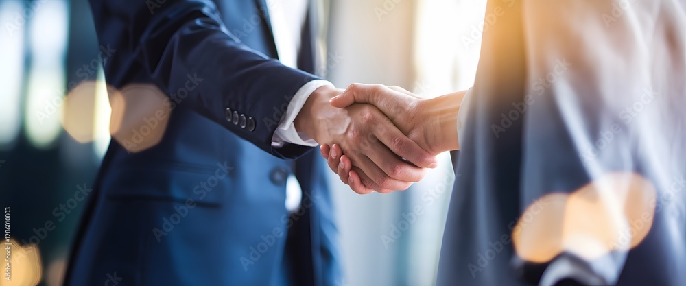 Professional Business People Handshake Agreement Corporate Deal ...