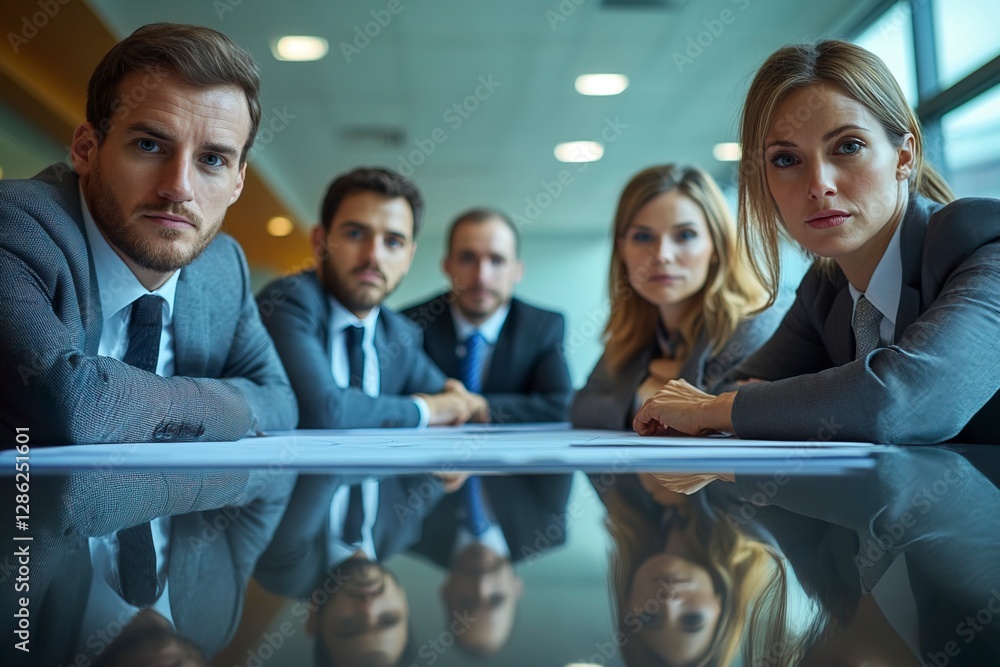 Group of diverse people sitting around a table engaged in discussion ...