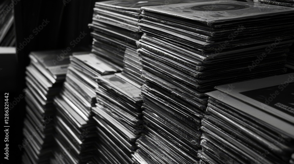 Vintage Vinyl Stack: A Collection of Memories - A large stack of ...