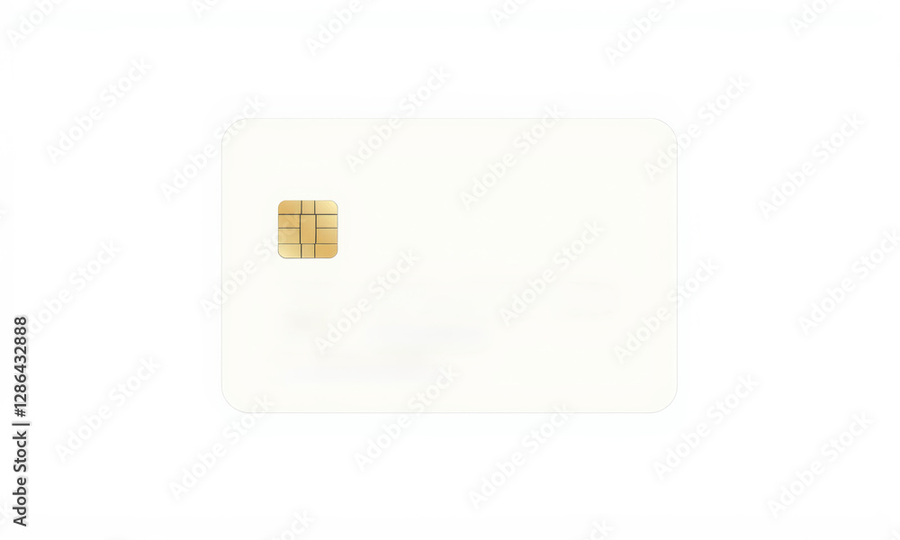 blank bank card mockup with chip, ideal for design projects and ...