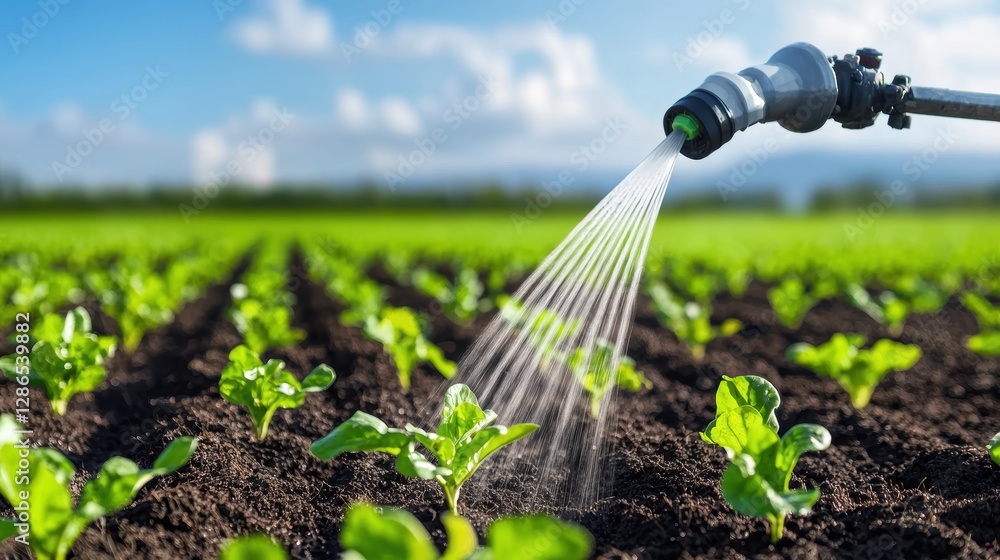Precision robotic irrigation system detecting soil moisture levels in ...