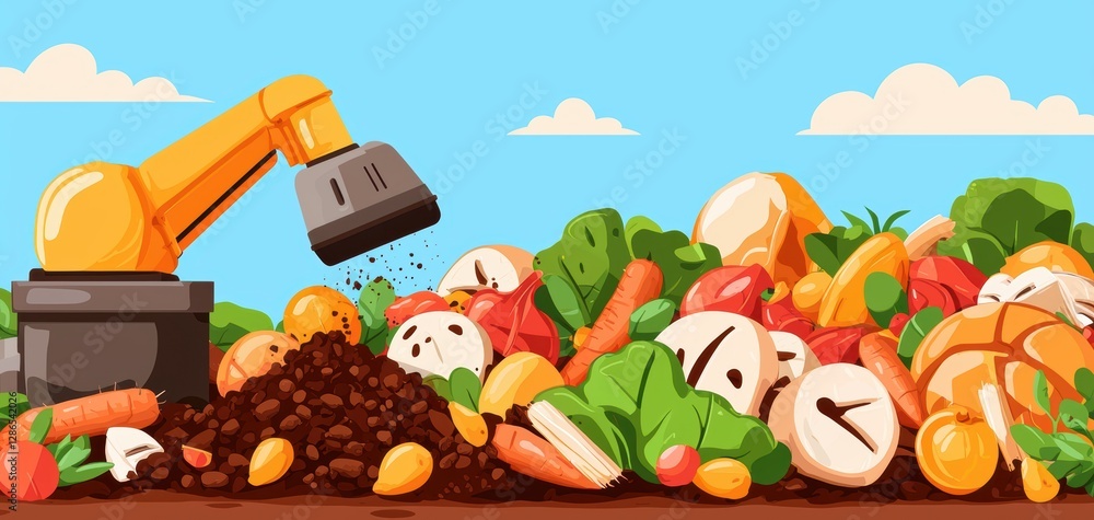 Smart robotic composting system breaking down organic farm waste into ...