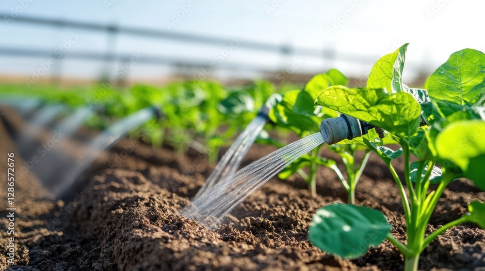 Precision robotic irrigation system detecting soil moisture levels in ...