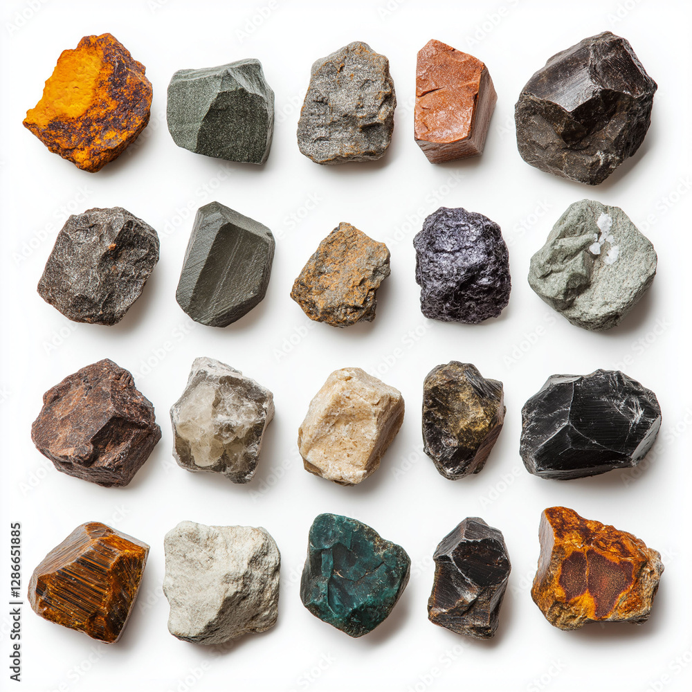 Rare earth minerals industry. Elements mining energy. Extraction ...