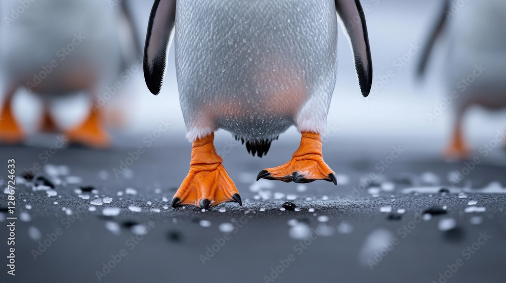 Anatomy, Close-up of a penguin's webbed feet in high fidelity, perfect ...