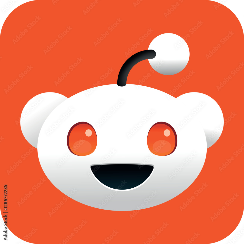Set of Reddit logos with a vibrant gradient background. Ideal for ...