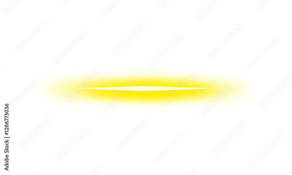 Glowing gold light ray. Flashing neon line. Golden light rays and laser ...