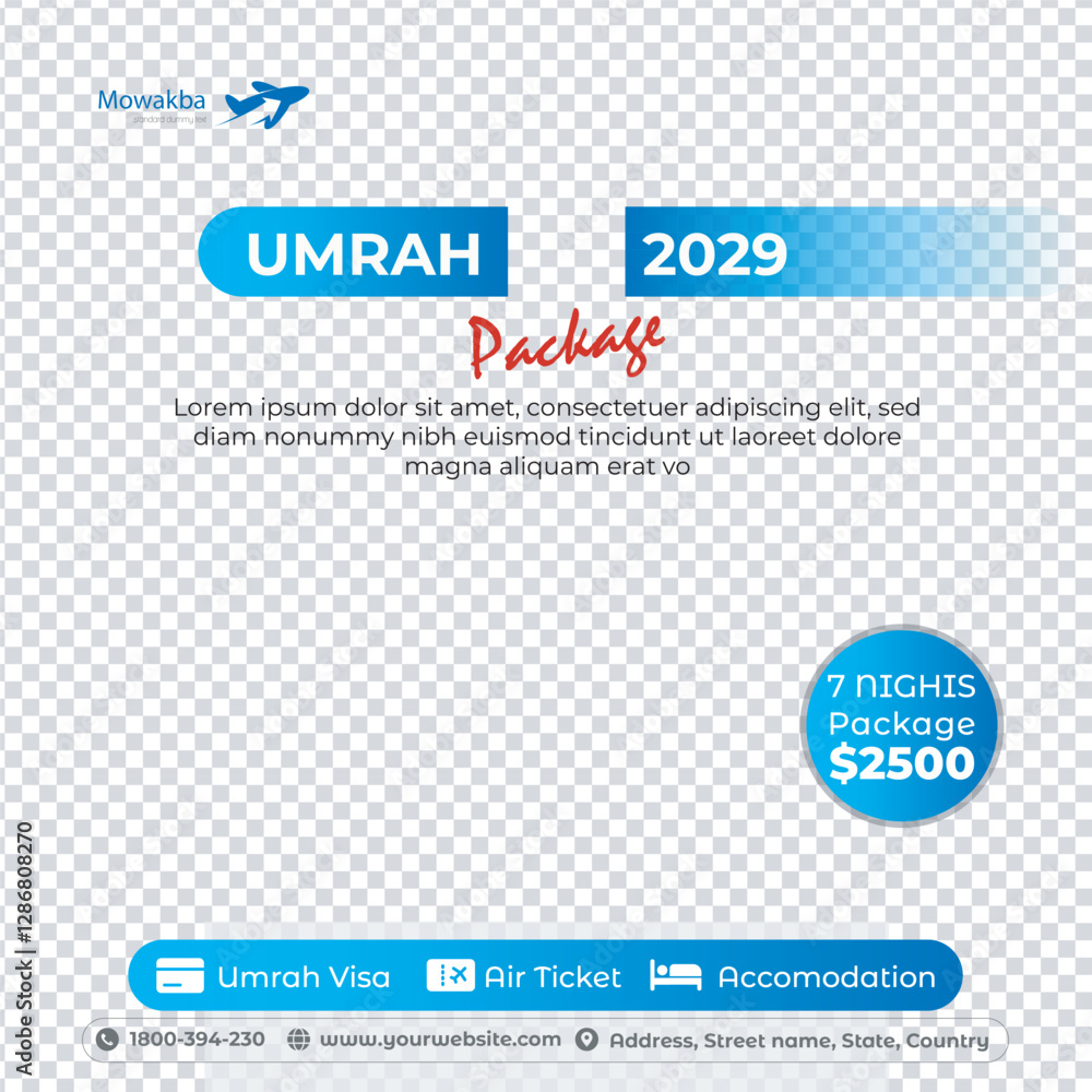Hajj Umrah Ads posts Travel tour template Instagram mecca Islamic ...