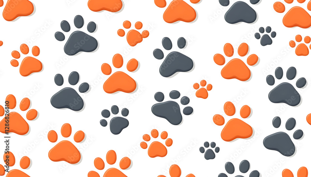 Cartoon pet paws png Stock Photo | Adobe Stock