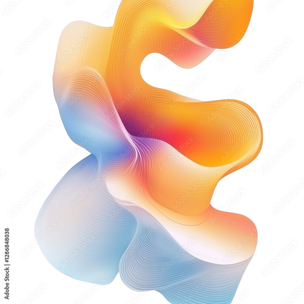 Elegant Abstract Swirl Vector – Soft Curves and Subtle Gradient Effects ...