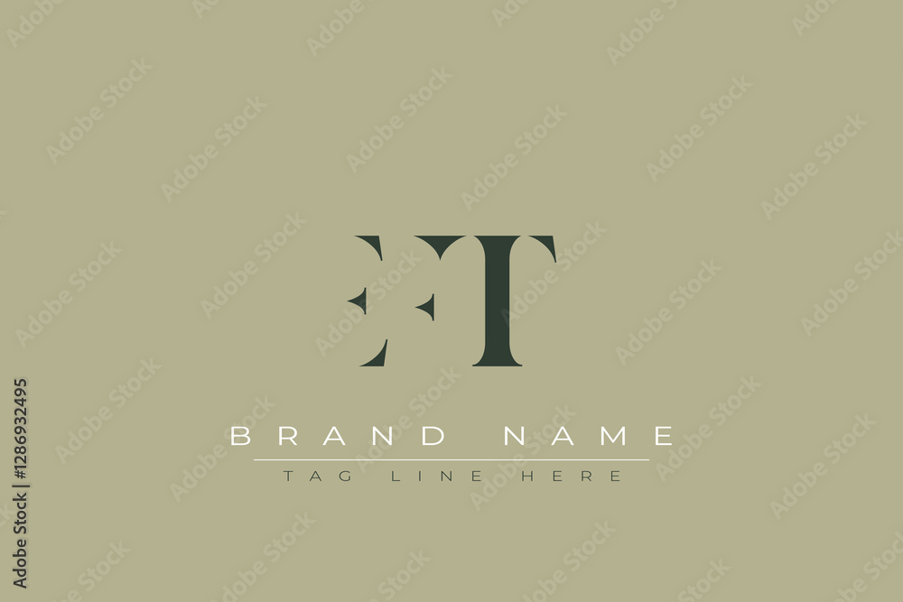 EFT abstract letter logo design. This logo is designed by three ...