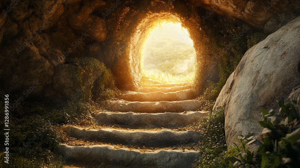 Empty Tomb of Jesus Christ: Easter Resurrection Symbol. A powerful ...